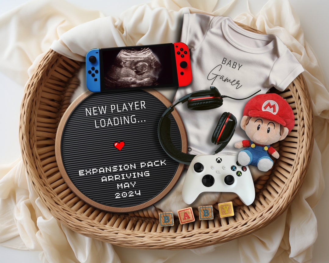 Digital Video Game Player Pregnancy Announcement, Gamer Baby Reveal ...