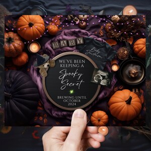 Halloween Digital Pregnancy Announcement, New Little Boo, Halloween ...