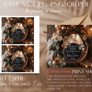 2025 Digital Pregnancy Announcement, New Year Baby Announcement ...