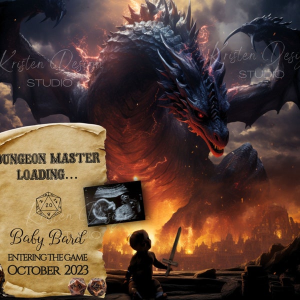 Dnd Baby Announcement - Etsy