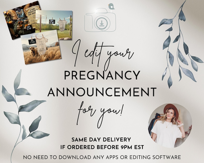 Cowgirl Digital Pregnancy Announcement Boho Cowgirl Baby - Etsy