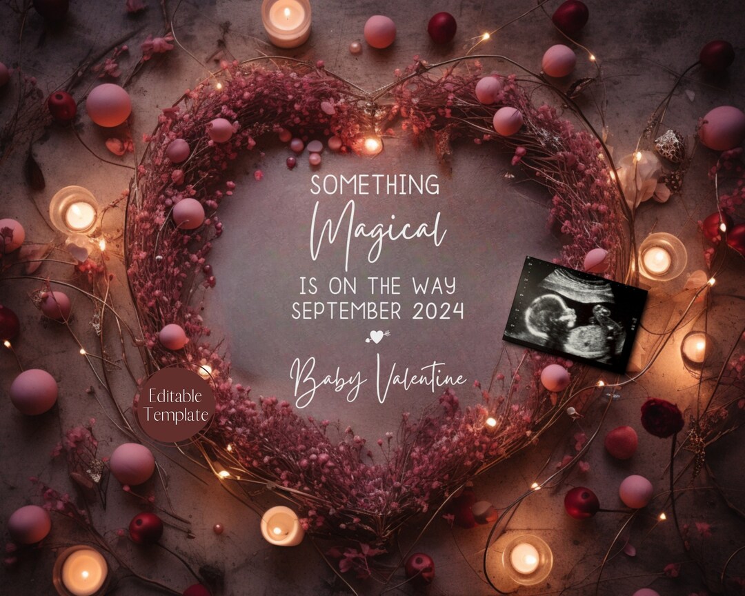Magical Girl Pregnancy Announcement, Digital Baby Girl Announcement ...
