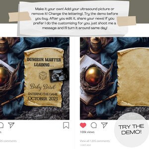 Digital Pregnancy Announcement, Dnd Baby Announcement, Dugeons and ...