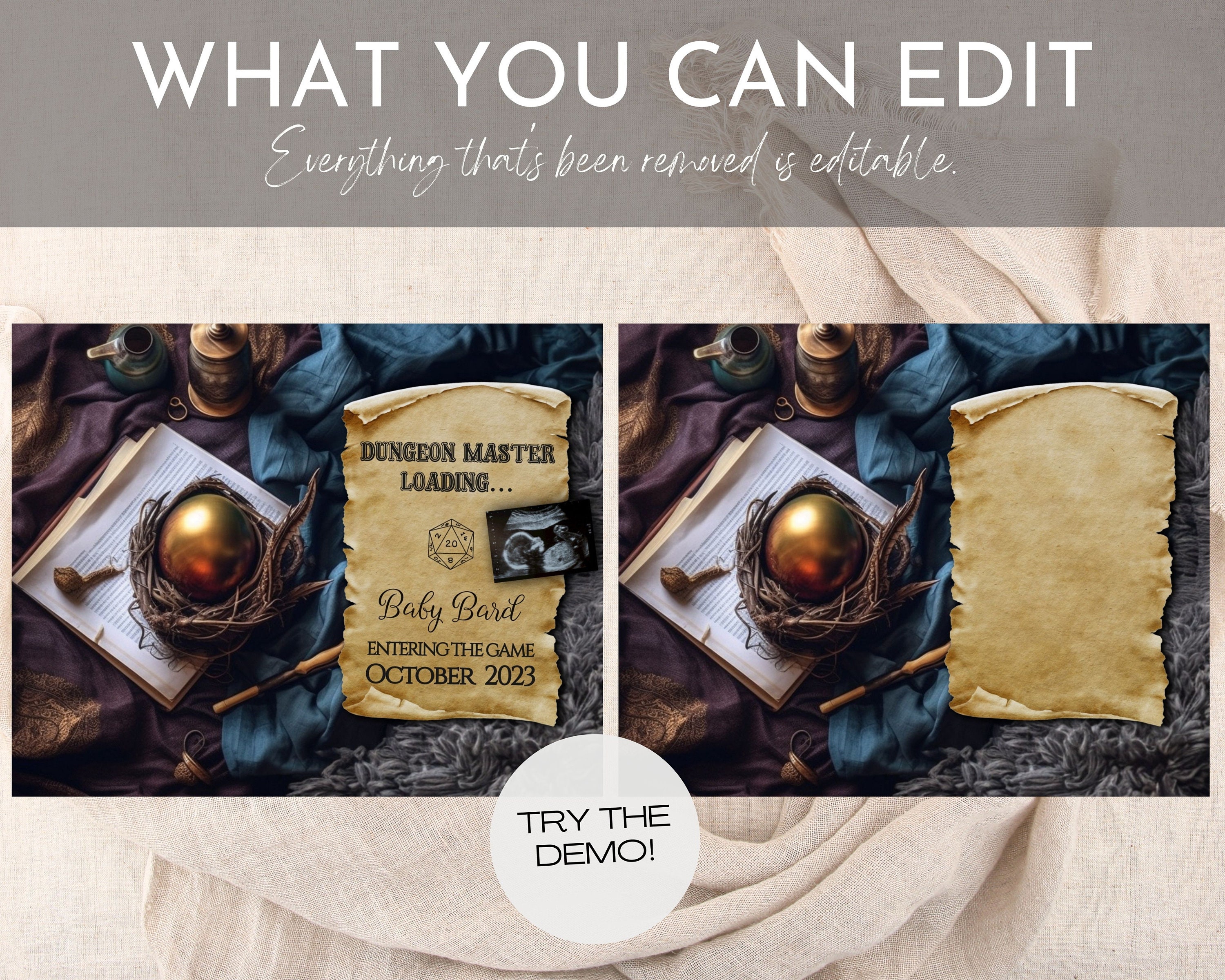 Digital Pregnancy Announcement, Dnd Baby Announcement, Dugeons and ...