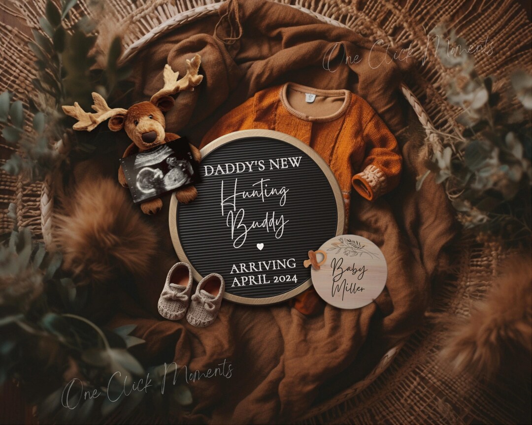 Hunting Pregnancy Announcement: Camo Baby Reveal (digital Editable ...