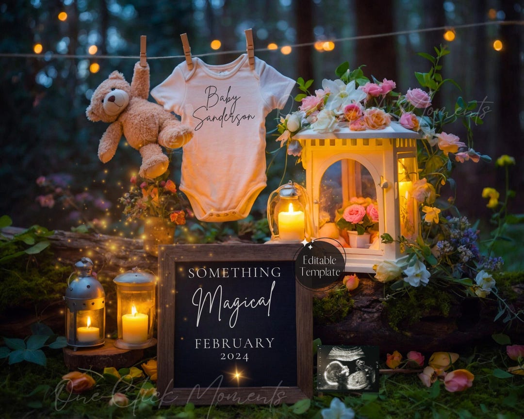 Fairy Garden Baby Announcement, Magical Pregnancy Reveal, Enchanted ...