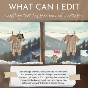 Snow Skiing Digital Pregnancy Announcement, Winter Baby Announcment ...