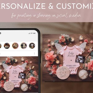 Little Girl Pregnancy Announcement, Baby Girl Announcement, Magical ...