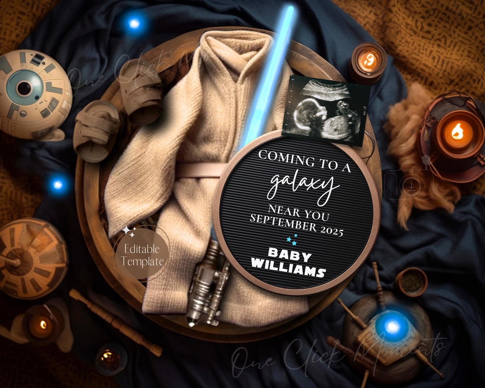 Space Wars Pregnancy Announcement, Future Galactic Baby Announcement ...
