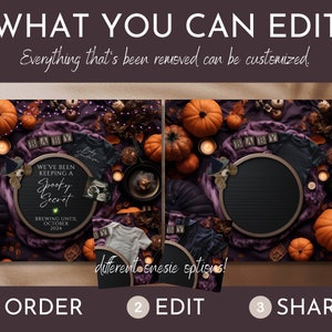 Halloween Digital Pregnancy Announcement, New Little Boo, Halloween ...