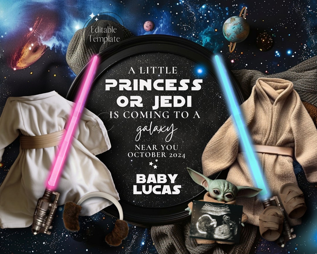 Space Wars Pregnancy Announcement, Future Galactic Baby Announcement ...
