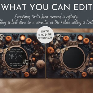 Halloween Pregnancy Announcement Digital, Gender Neutral Baby ...