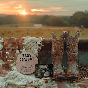 Western Baby Announcement - Etsy