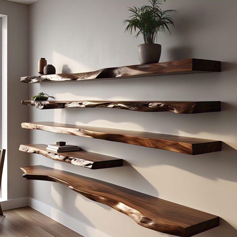 Teak Floating Shelf - Etsy