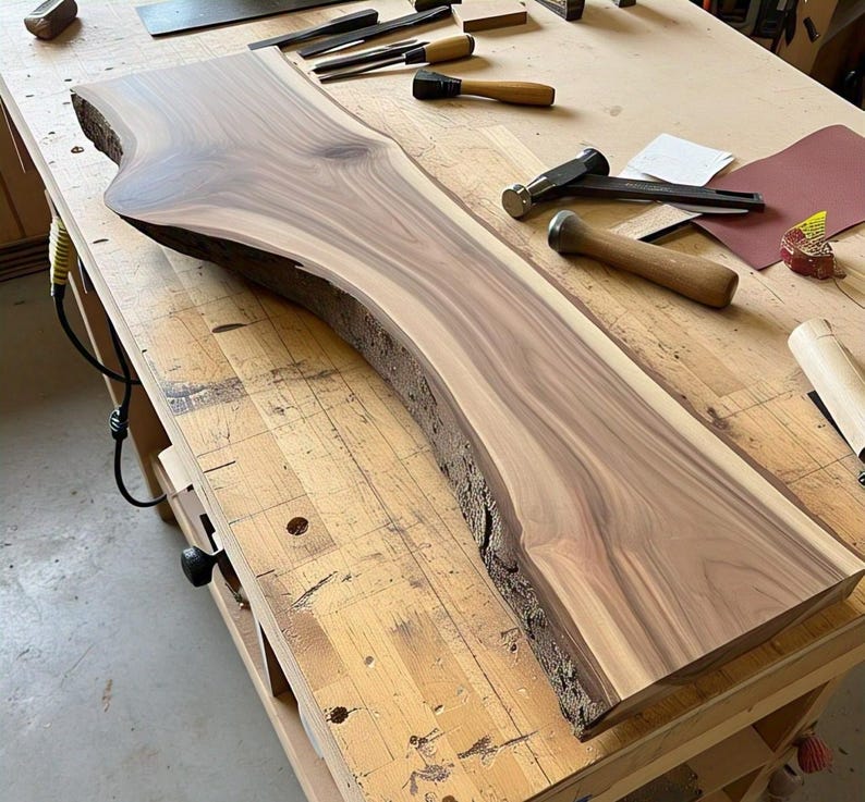 Live Edge Floating Wall Shelves, Teak Wood, Modern Shelf Easy ...