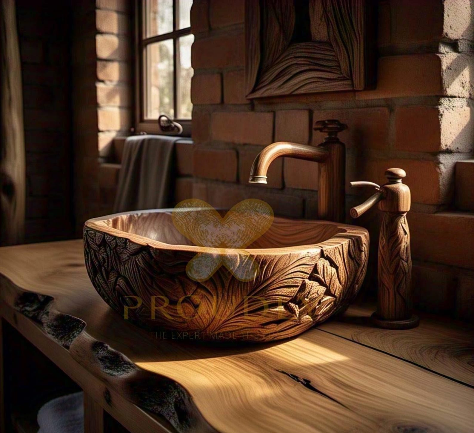 Carved Single Sink Solid Basin Wall-mounted or Countertop Table Basin ...