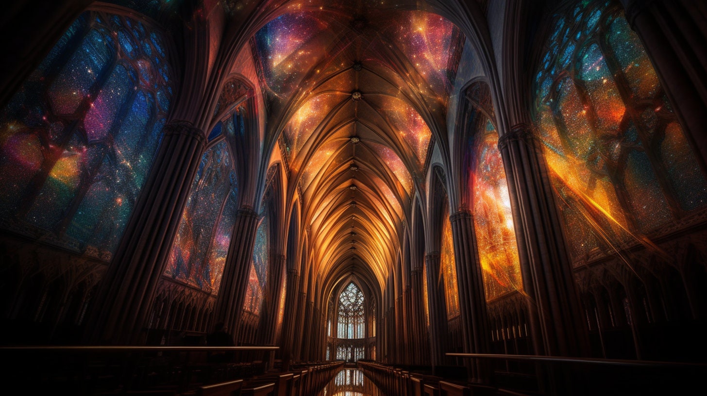 Cosmic Cathedral Zoom Virtual Background Backdrop Office - Etsy Canada