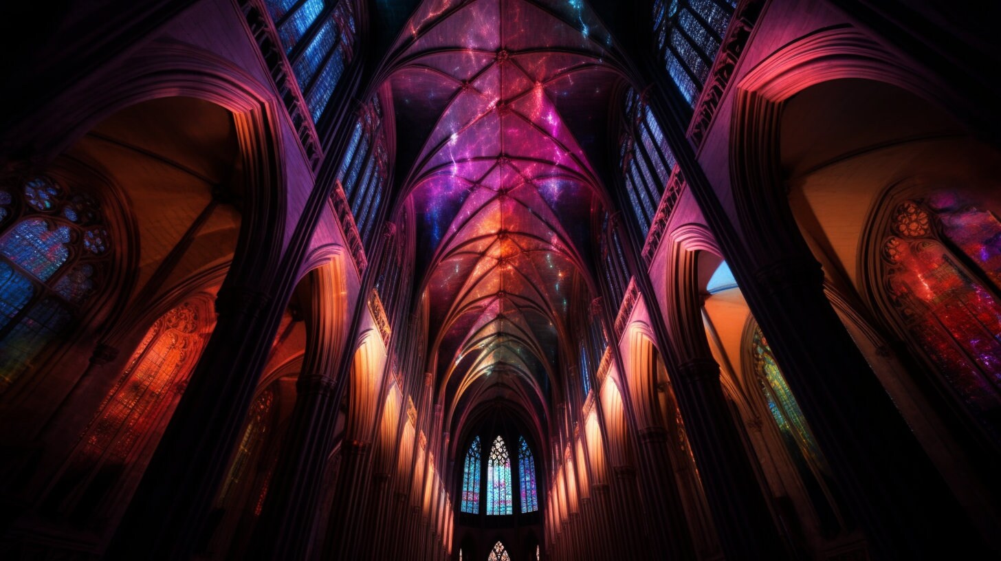 Cosmic Cathedral Zoom Virtual Background Backdrop Office - Etsy Canada