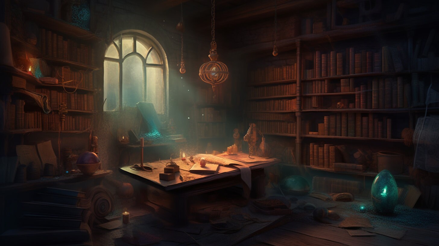 Wizards Den Zoom Virtual Background Backdrop Office - Etsy Canada