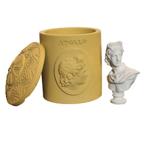 Greek God Jar - Classical Decor - Concrete Decor - Apollo Venus Cupid ...