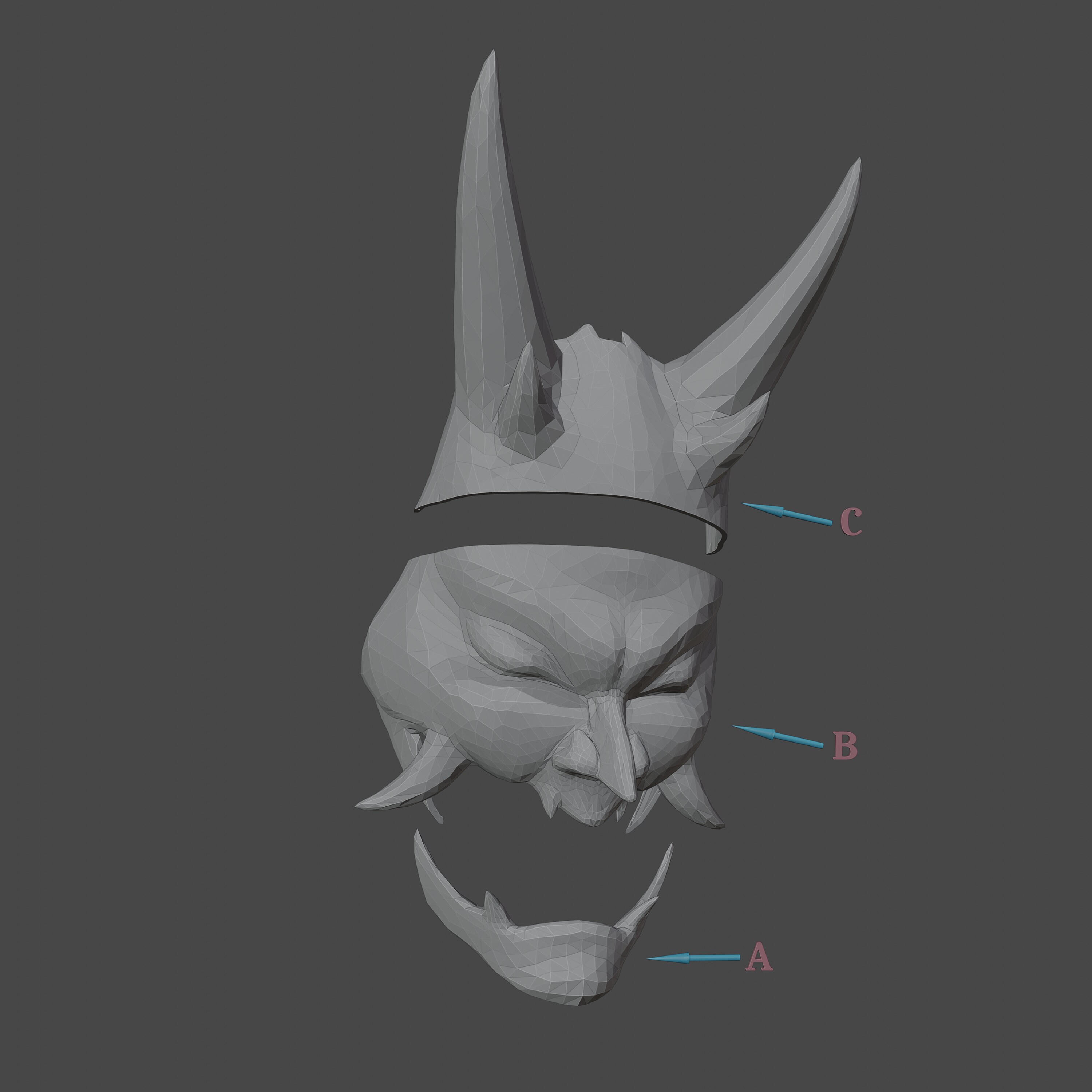 Genshin Impact Cosplay - Xiao Cosplay - Mask of Exorcism - Digital 3D ...