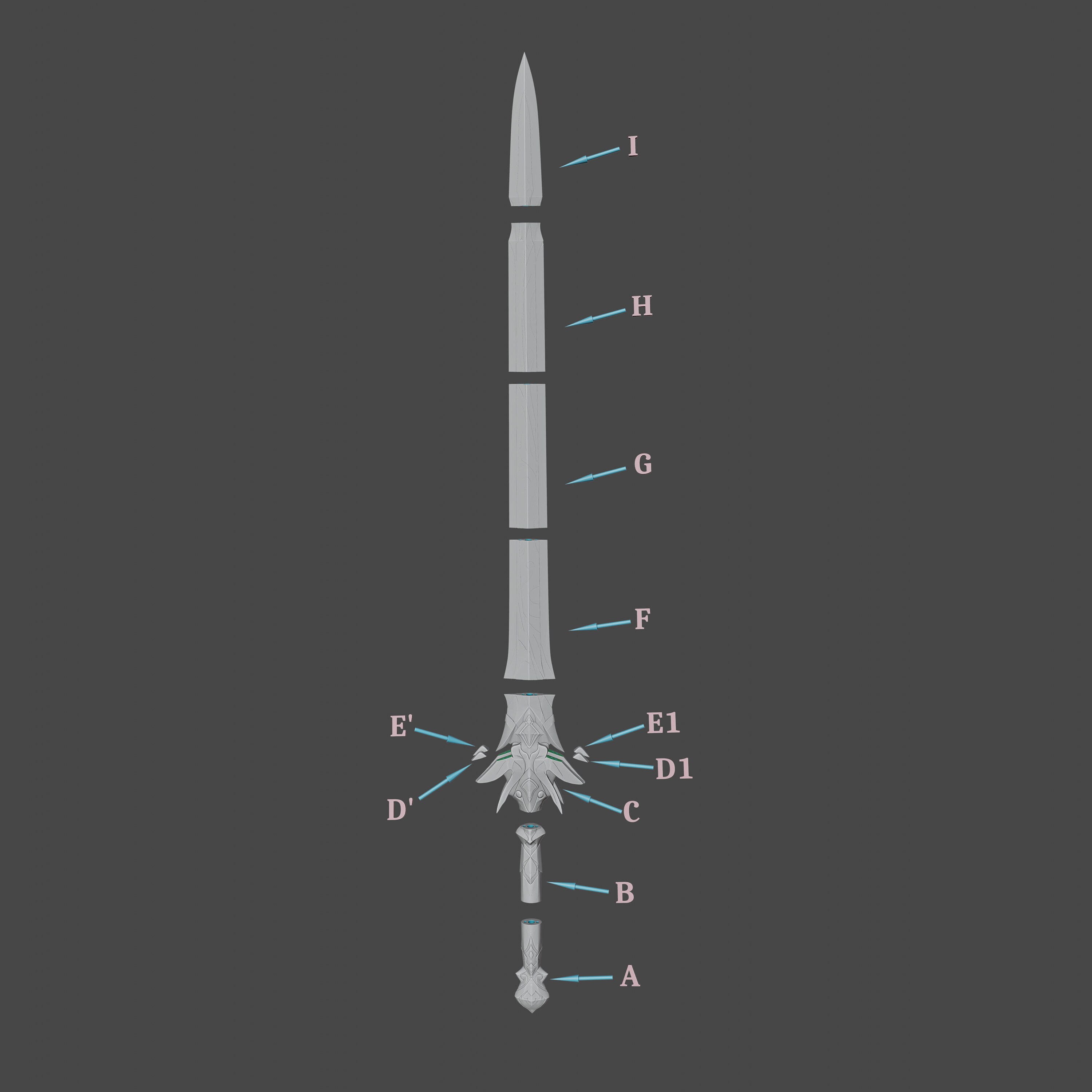 Honkai: Star Rail Cosplay Yanqing Cosplay Yanqing Sword Digital 3D ...