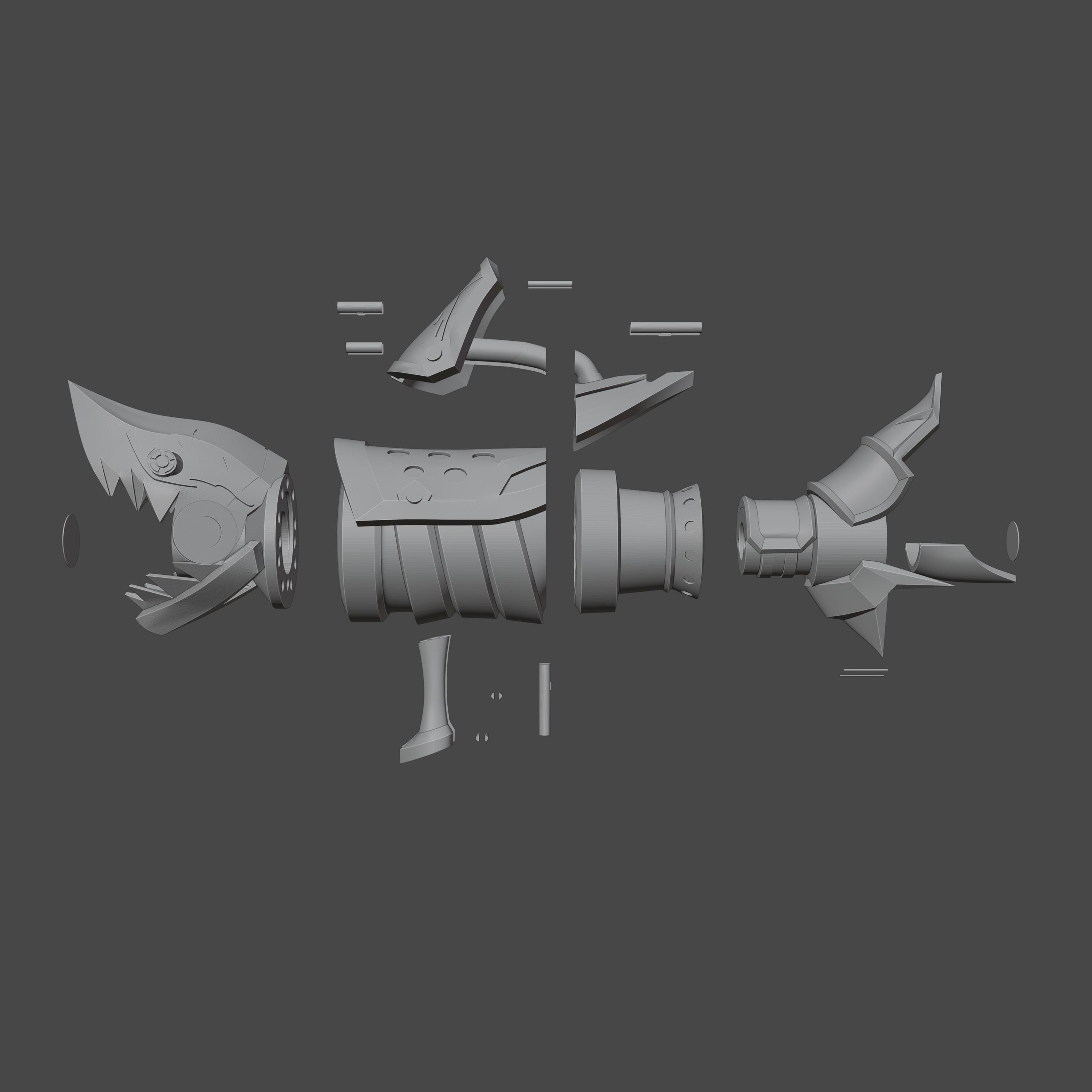 Jinx Arcane Shark Gun - Digital 3D Model - Jinx Arcane Cosplay ...