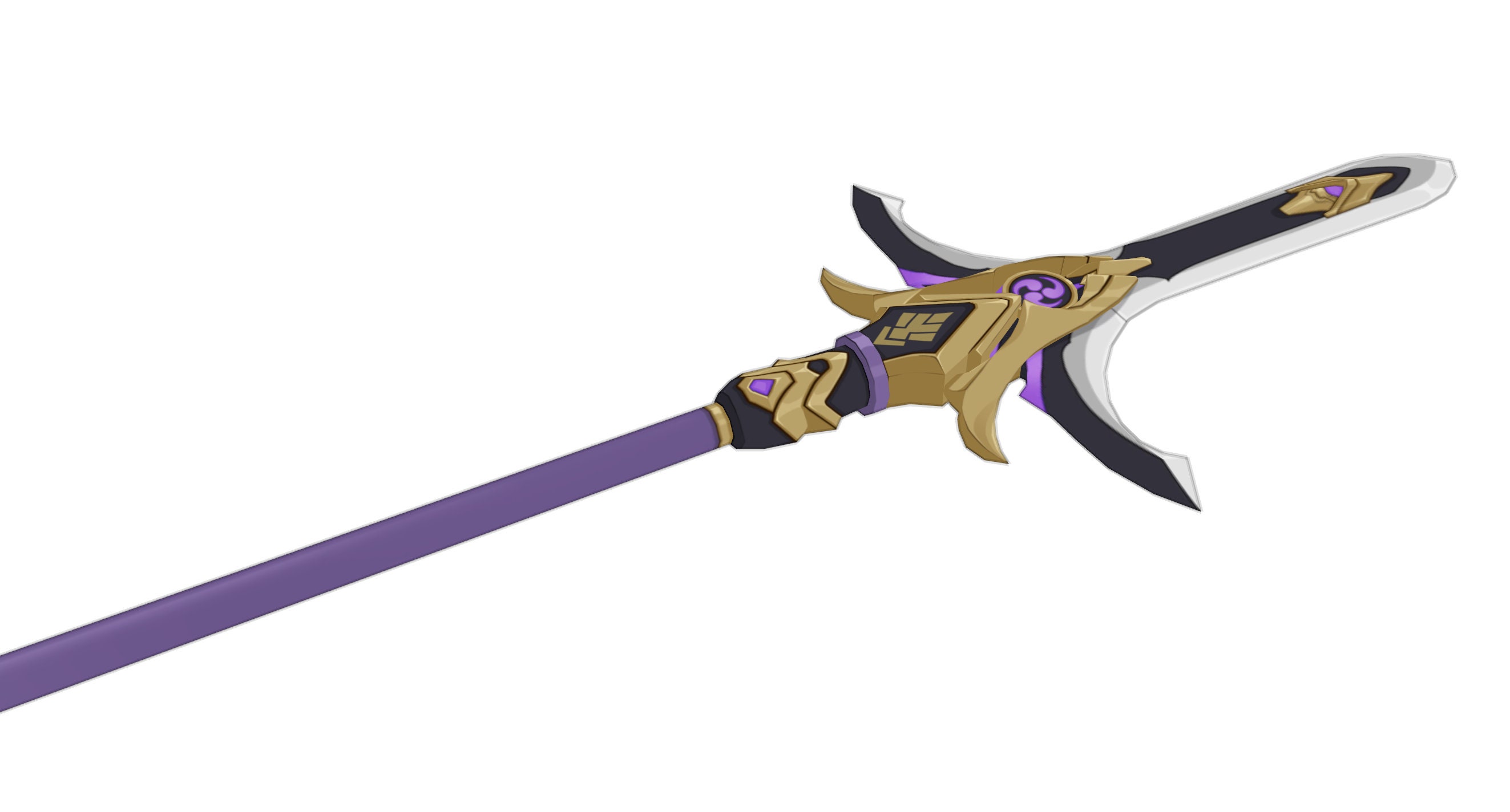 Genshin Impact Cosplay Shogun Raiden Cosplay Kitain Cross Spear Digital ...