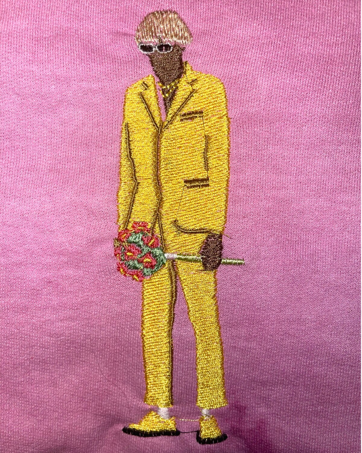 Tyler the Creator Iconic Yellow Suit Embroidered Sweatshirt Crewneck ...