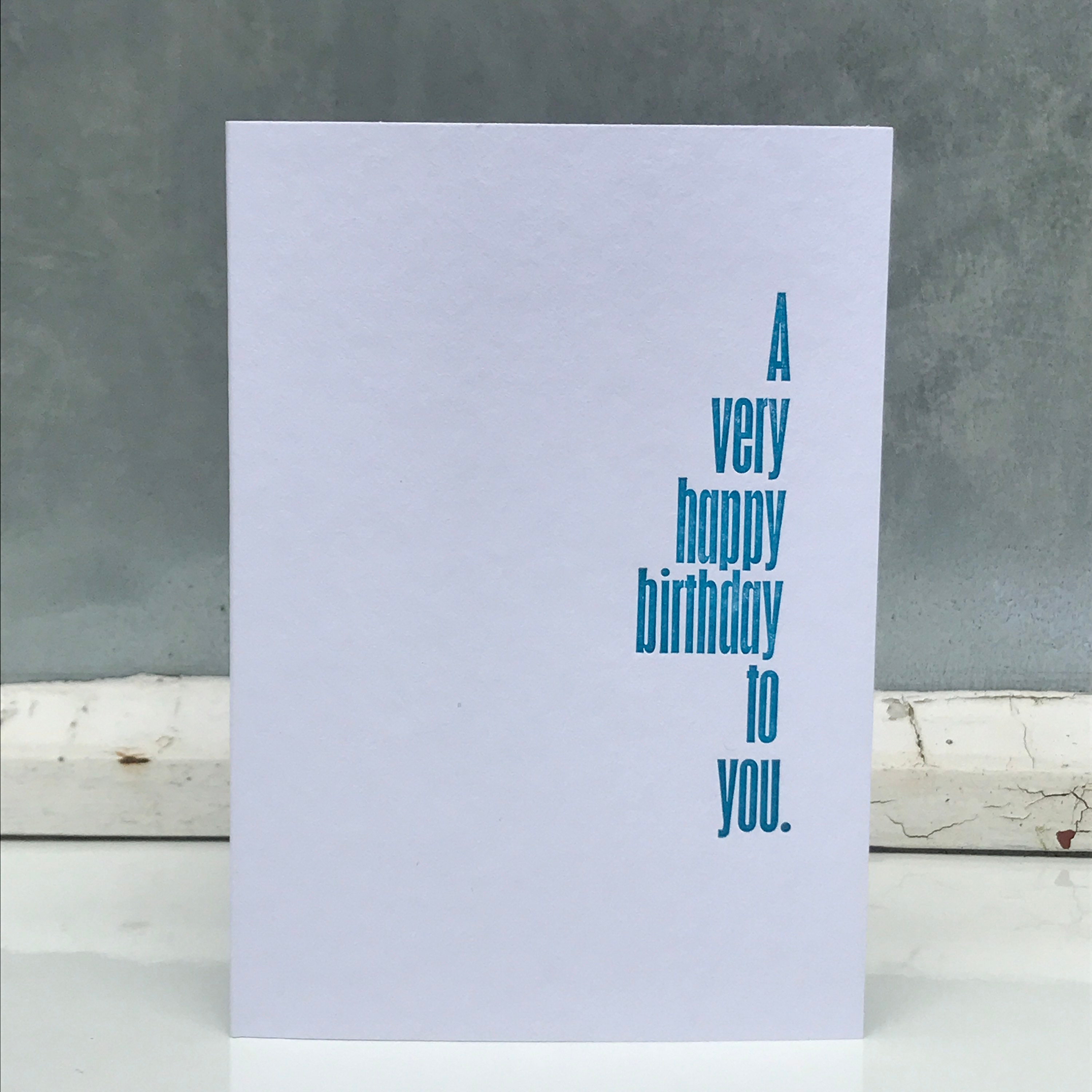 5 Pack Letterpress Birthday Cards - Etsy