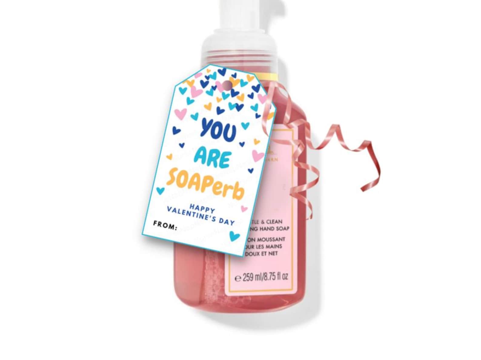 Printable Soap Tag Valentine, Teacher Appreciation Soap Gift for ...