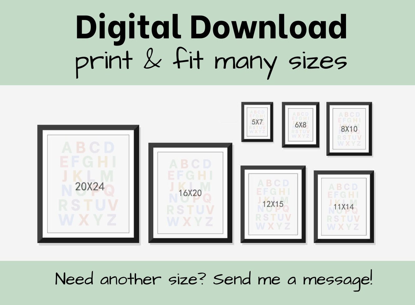 8 Printable Educational Poster Art Colourful Muted Rainbow Print ...