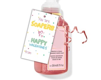 Printable Soap Tag Valentine, Teacher Appreciation Soap Gift for ...