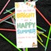 Printable Glow Stick Tag Back to School Favor, Ready to Print ...