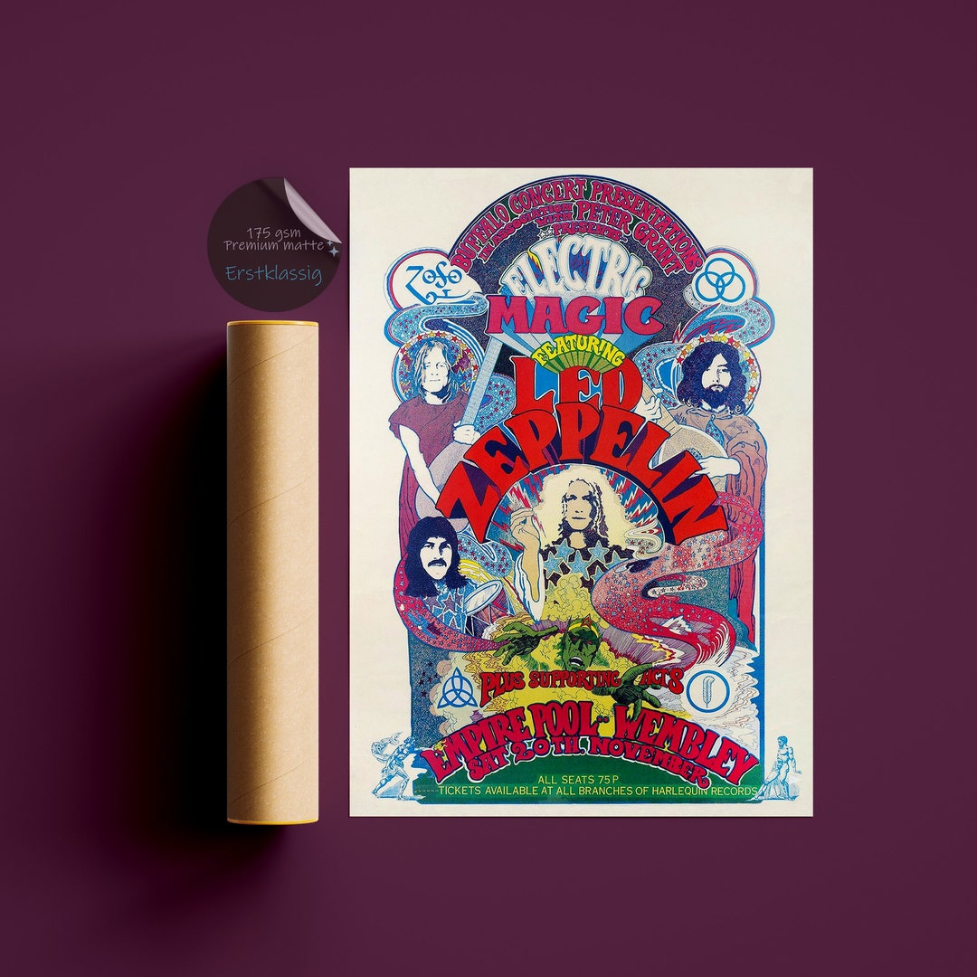 Led Zeppelin 1971 London Vintage Poster / Album Cover Poster - Etsy