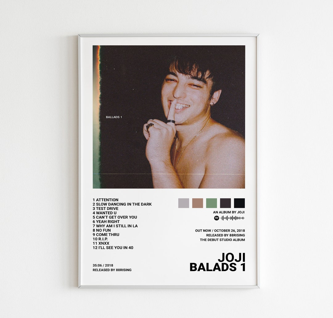 Joji Posters Ballads 1 Poster Joji Tracklist Album Cover - Etsy