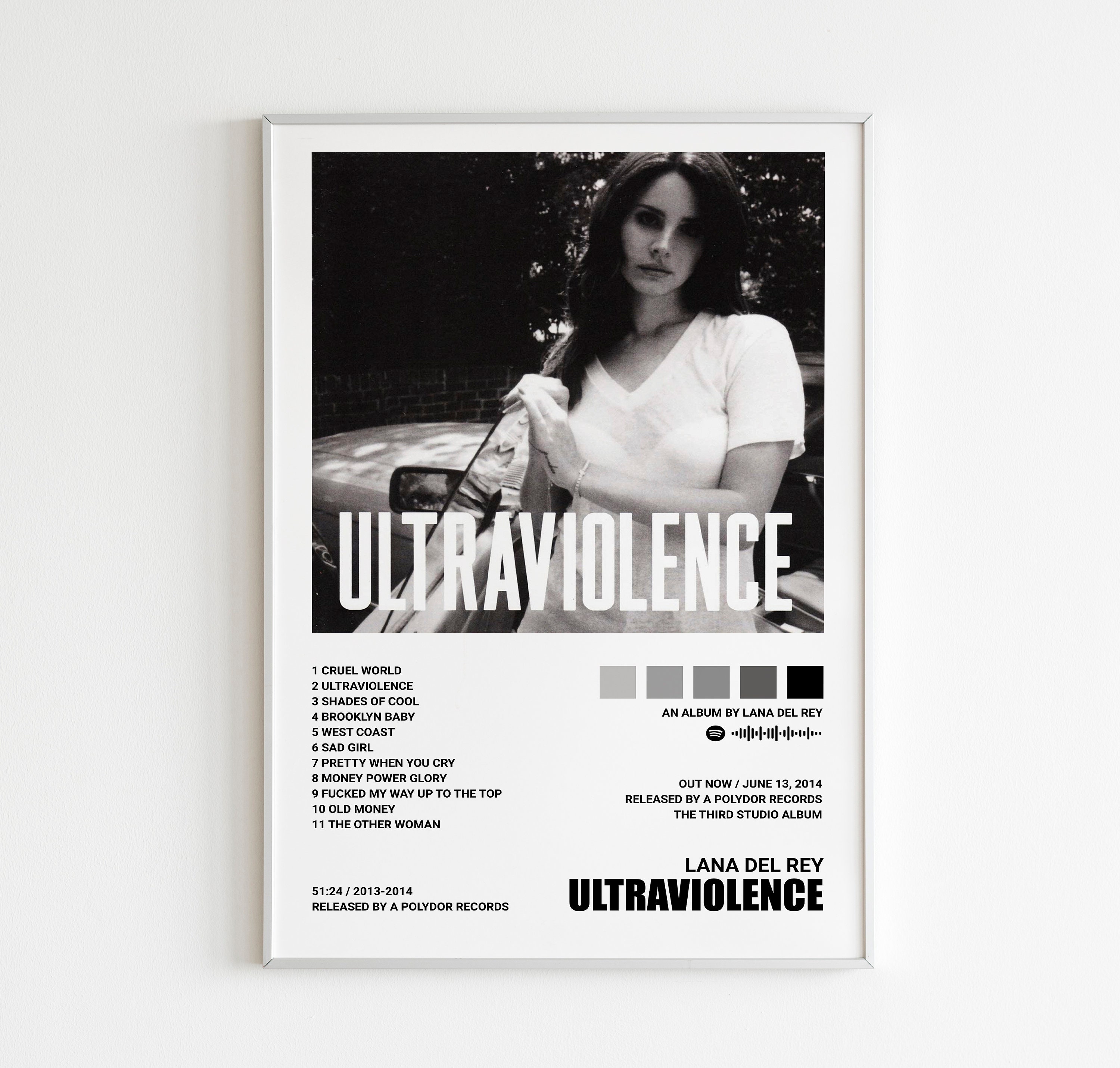 Lana Del Rey Posters / Ultraviolence Poster / Album Cover Poster ...