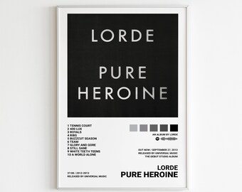 Lorde Poster Pure Heroine - Etsy