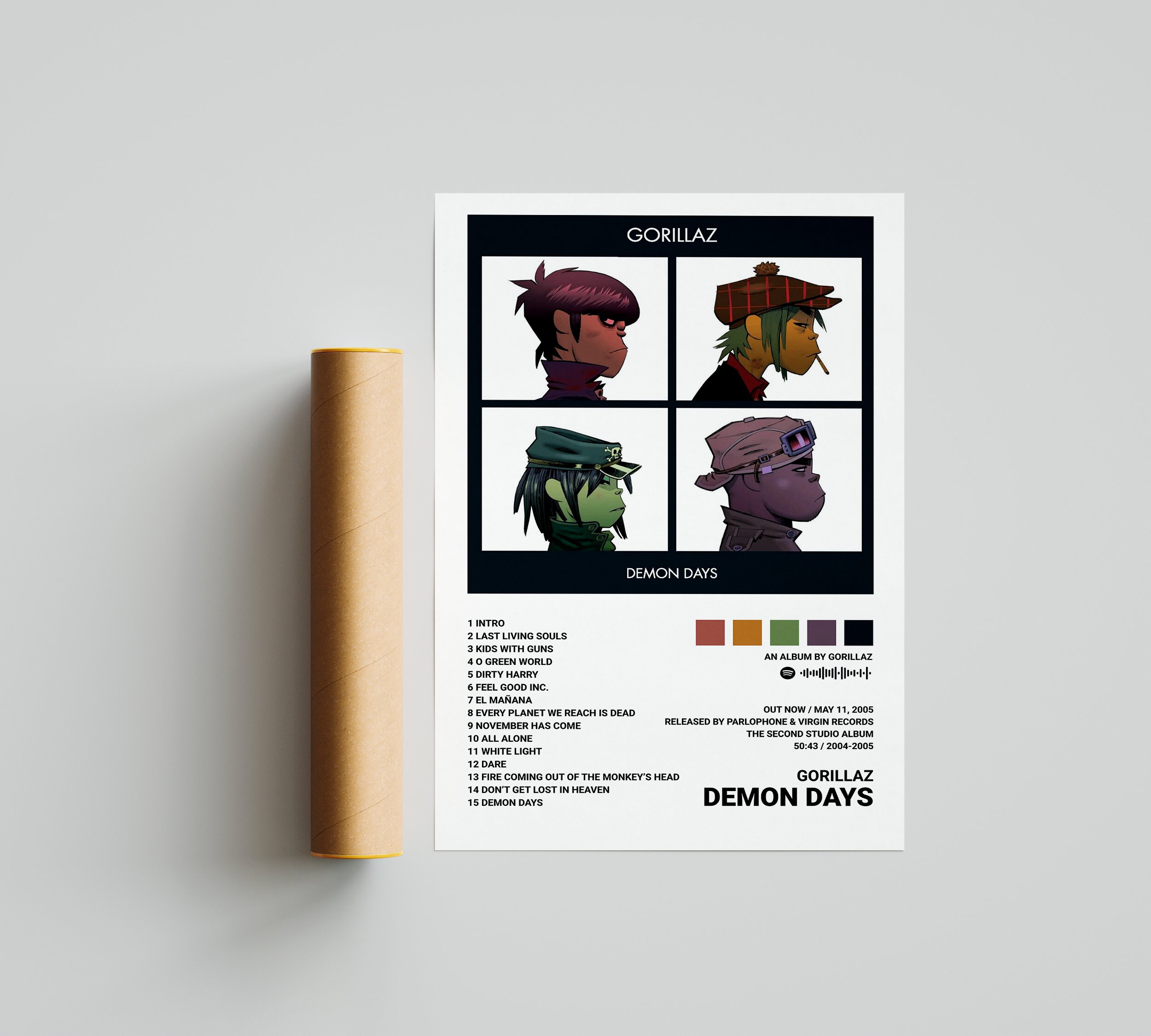 Gorillaz Demon Days Album Cover Poster, Gorillaz Wallpaper, 53% OFF