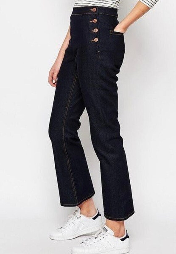 Side button jeans - Gem