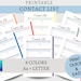PRINTABLE Contact List, Planner Pages, Planner Templates, Organizer ...