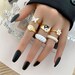 6 Piece Ring Set, Cute Y2k Ring Set, Trendy Y2K Jewelry, Statement Ring ...