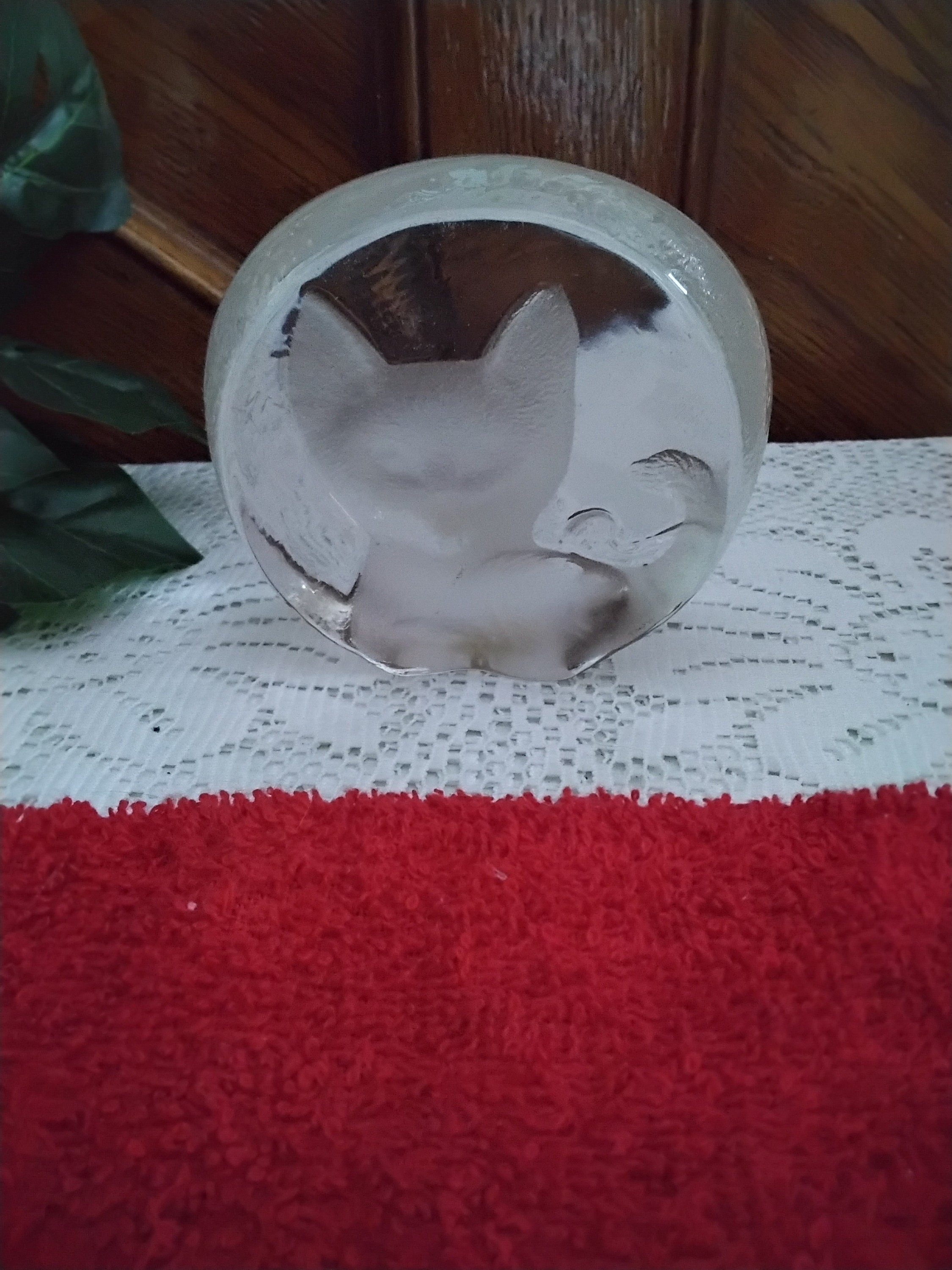 Vintage Lead Crystal Cat Paperweight Made by Zajecar - Etsy