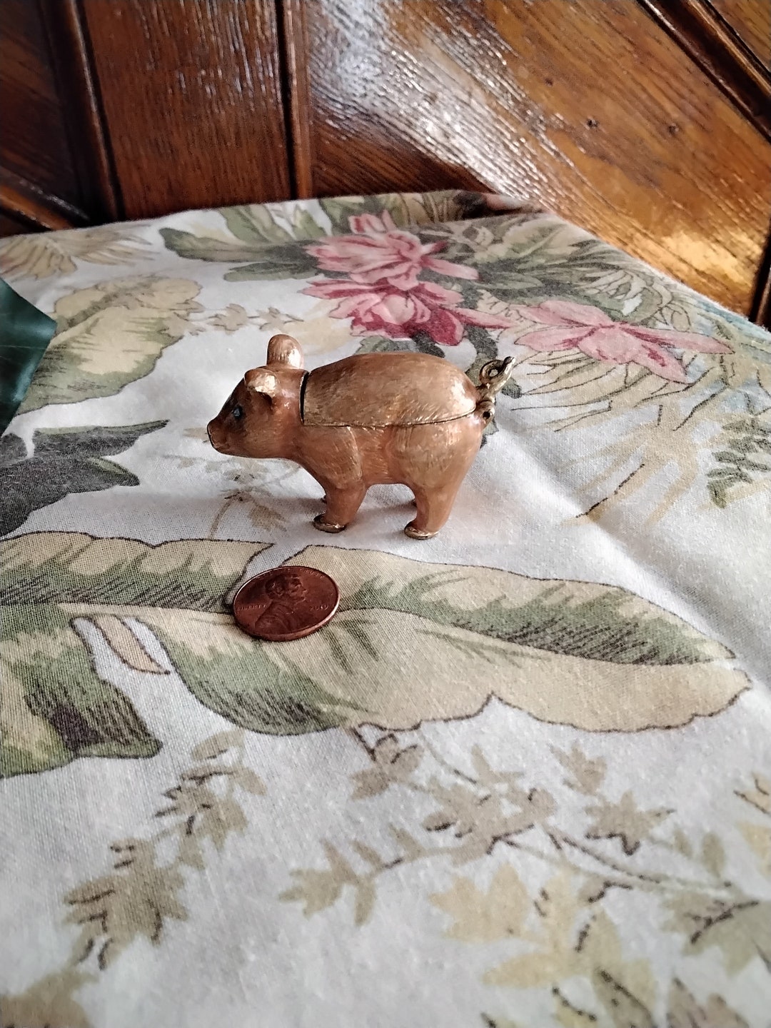 Vintage Monet Pig Jeweled Trinket/pill Box - Etsy