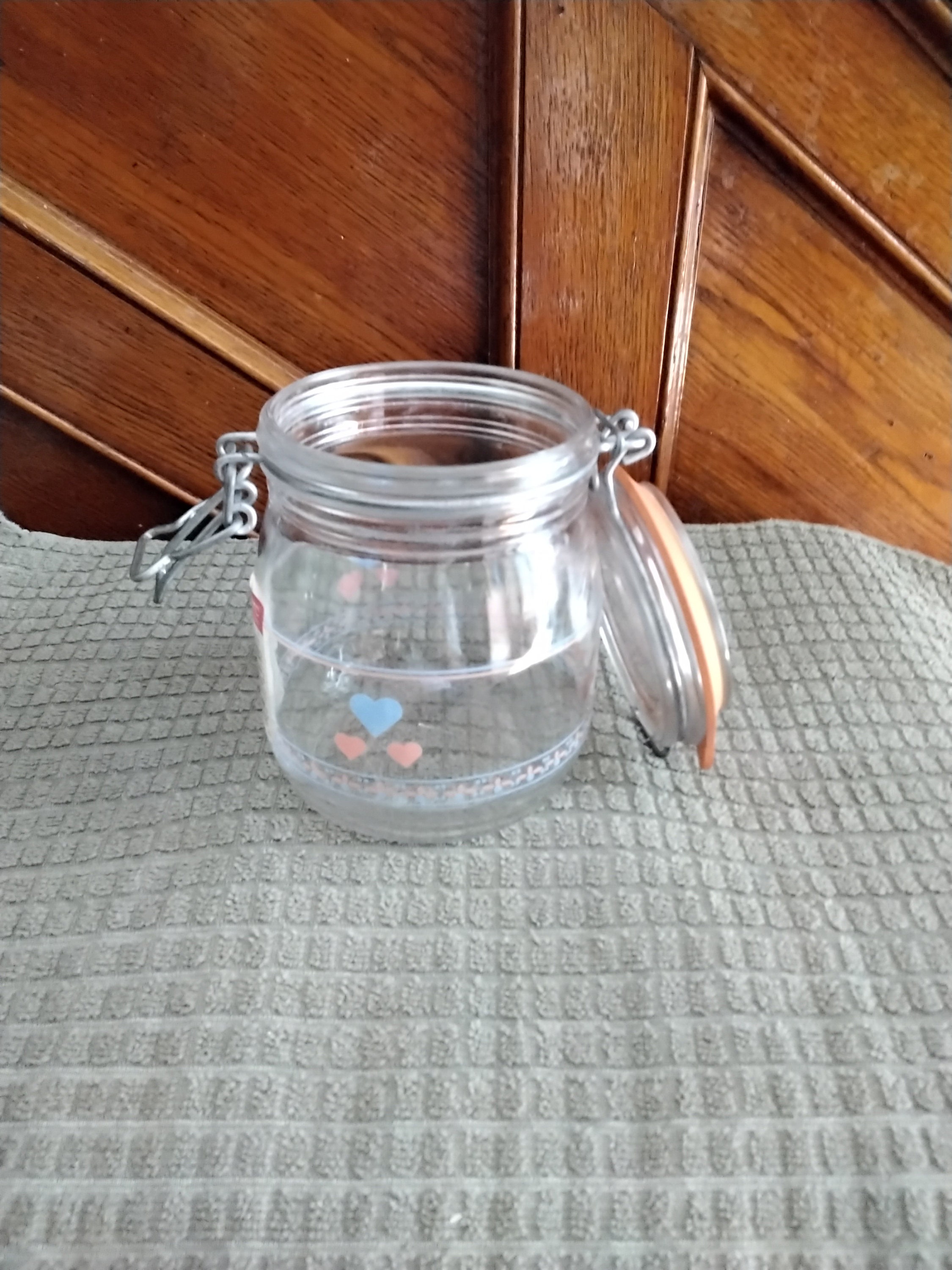 Arc France Hinged Bale-wire Jar/canister With Lid and White Geese 3/4 L ...