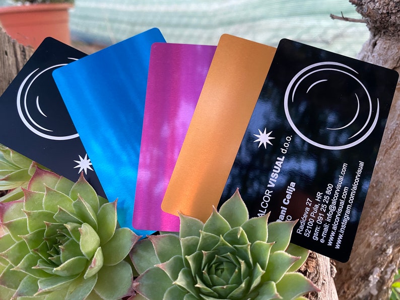 Custom Aluminum Business Cards Personalized Metal Business - Etsy