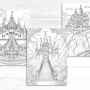 Whimsical Fairy Tale Castles: 50 Coloring Pages for Kids and Adults ...