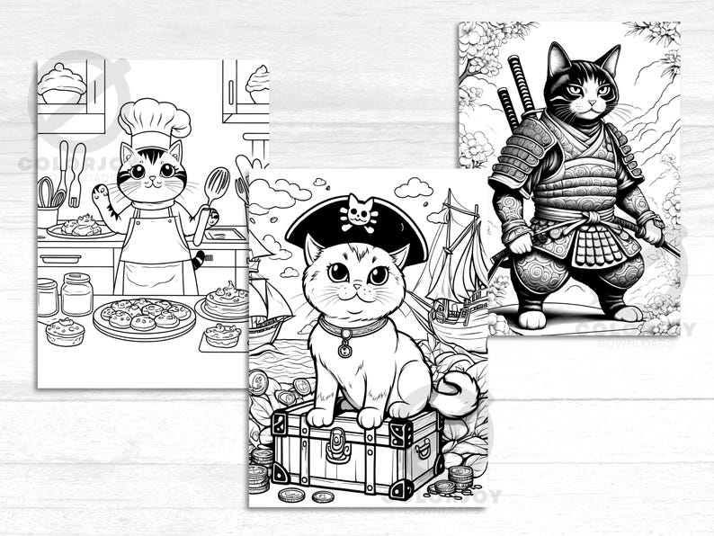 Pawsitively Purrfect: 110 Adorable Cat Coloring Pages - Printable PDF ...