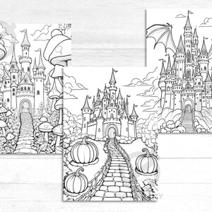 Whimsical Fairy Tale Castles: 50 Coloring Pages for Kids and Adults ...