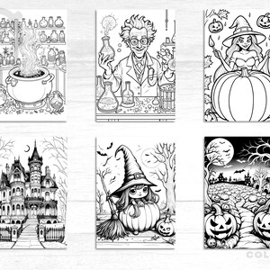 Spooky Season Printable Pack: 124 Halloween Coloring Pages for Adults ...